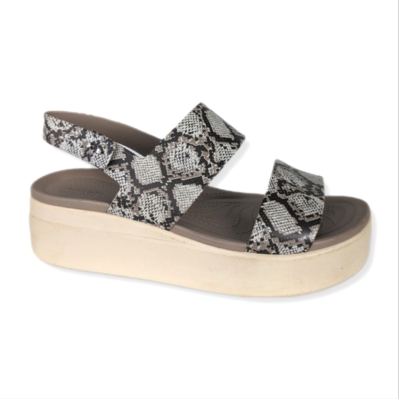 CROCS | Shoes | Crocs Womens Lite Ride Brooklyn Snake Print Platform ...